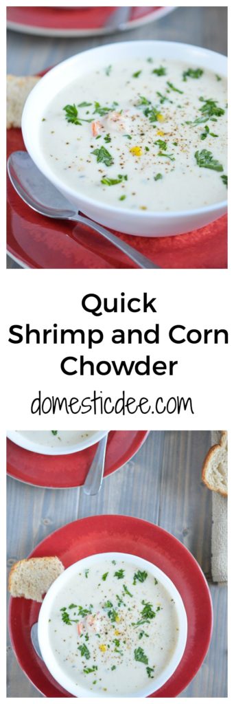 Quick Shrimp and Corn Chowder – Domestic Dee