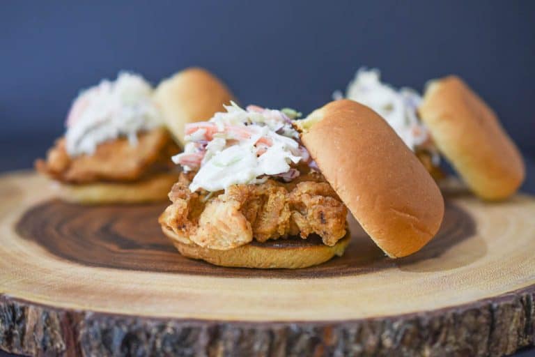 Fried Chicken Sliders with Slaw – Domestic Dee
